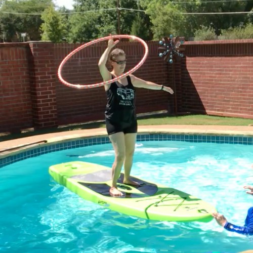Hooping On A Stand-Up Paddleboard